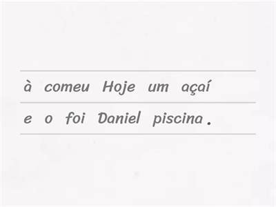 Ordem Das Palavras Teaching Resources