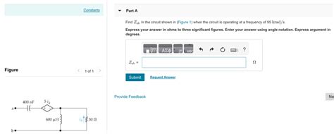 Solved Constants Part A Find Zab In The Circuit Shown In Chegg