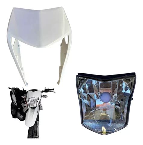 Bloco Optico Farol Carenagem Bros Nxr 150 Branca 2013 14