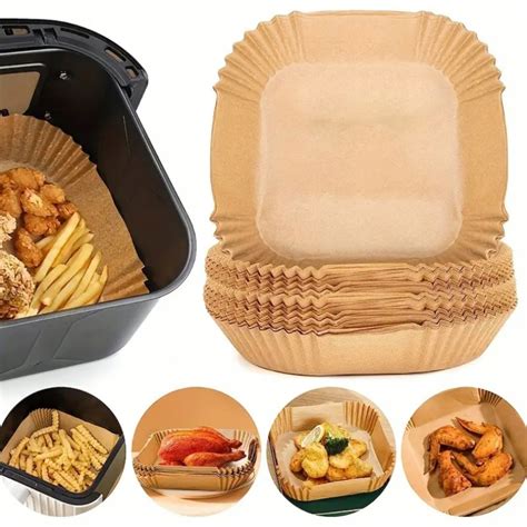 PAPIER PIECZENIA WKŁADKI FRYTKOWNICY POWIETRZNEJ JEDNORAZOWY PERGAMINOW