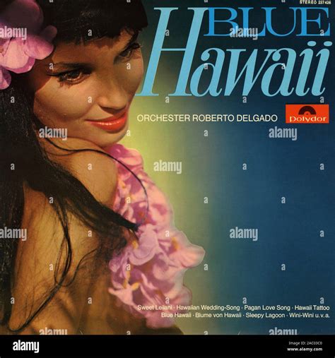 Blue Hawaii Vintage Vinyl Album Cover Stock Photo Alamy