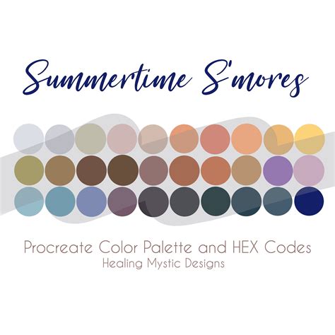 Summertime S Mores Procreate Palette Procreate Color Etsy In 2022