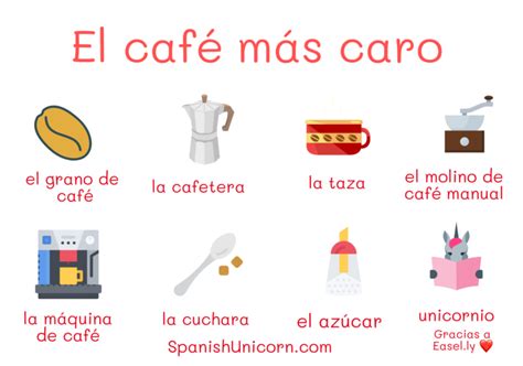 El Caf M S Caro Del Mundo Spanish Unicorn