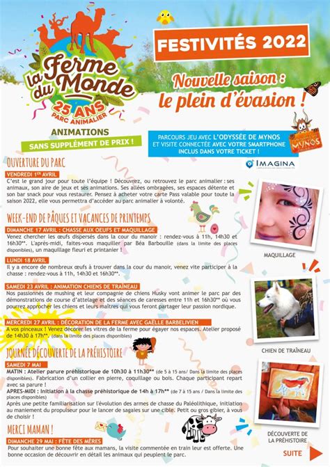 Programme des festivités 2022 La Ferme du Monde