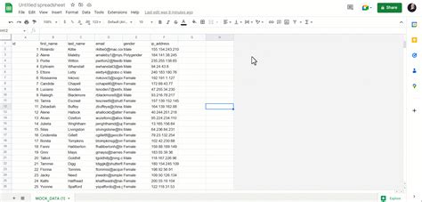 import table data from csv