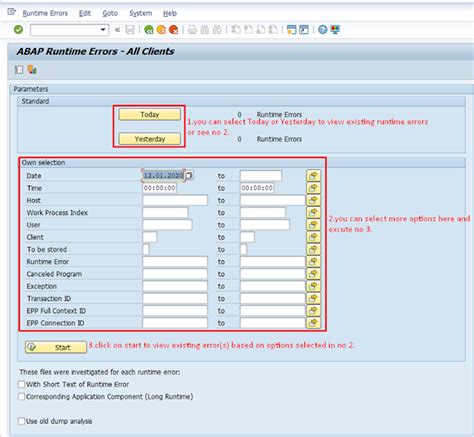 SAP Basis System Administration Tasks SAP TCODE ST22 Check For SAP