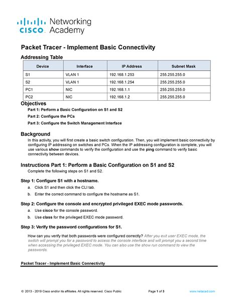 2 CCNA Introduction To Networks V7 02 ITN Packet Tracer