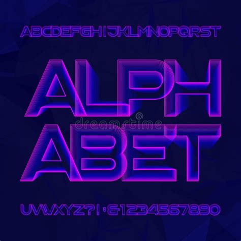 Fonte Abstrata Do Alfabeto Letras E N Meros Obl Quos Modernos