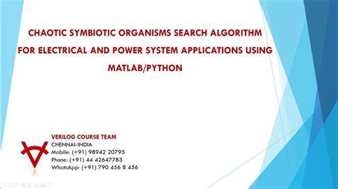 chaotic symbiotic organisms search algorithm for electrical and power system using matlab python