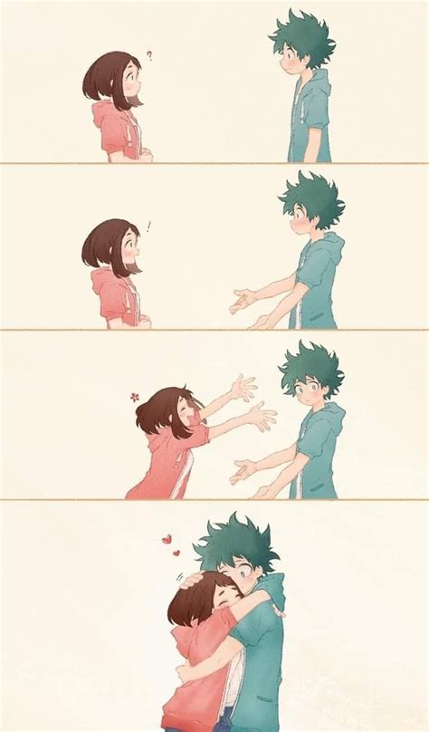 Izuku X Ochako Cute Anime Character Deku X Uraraka Boku No Hero