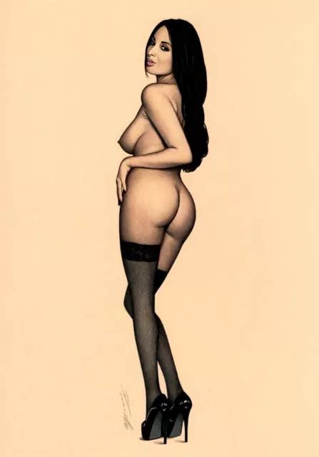 Original Nude Drawing Nude Drawing Woman Nude Pin Up Pencil Naked
