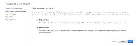 how to request an aws ssl tls certificate