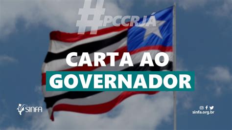 CARTA AO GOVERNADOR SINFA MARANHÃO