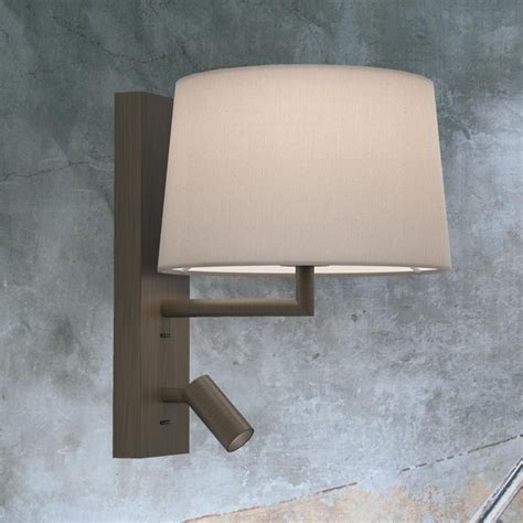 Modern Bedside Wall Lamp With Reading Light E2 Contract Lighting UK