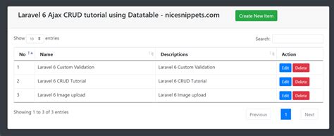 ajax crud laravel 6 tutorial