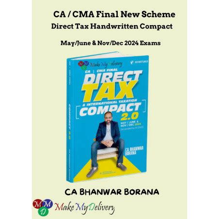 Ca Cma Compact A Handwritten Notes On Direct Tax Set Of Vol By Ca