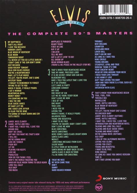 Elvis Presley The King Of Rock N Roll The Complete 50 S Masters