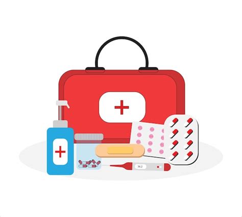 Bolsa de botiquín de primeros auxilios con vector de drogas Vector