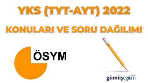YKS TYT AYT 2023 Konuları ve TYT AYT Soru Dağılımı Gümüş Özel Eğitim
