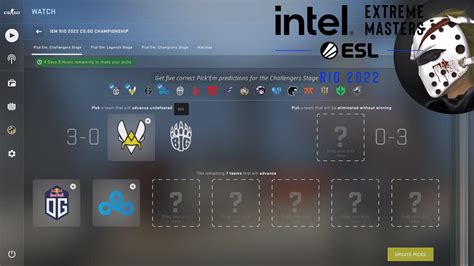 CS GO Pick Em Predictions For Challengers Stage IEM Rio Major 2022