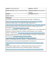 Derecho Procesal del Trabajo Evidencia 1 docx Nombre Carolina Peña