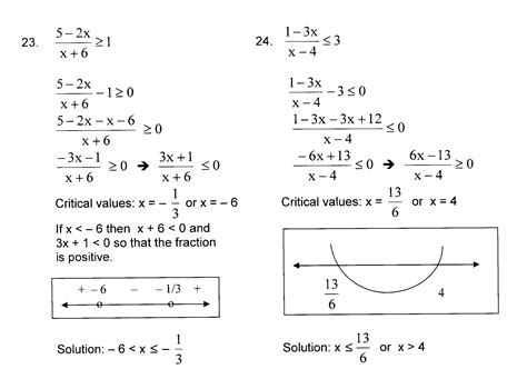 imath grade 11 exercises re solving quadratic inequalities answers