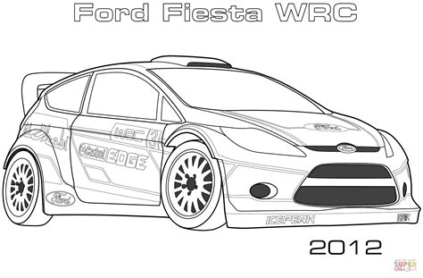 Coloriage 2012 Ford Fiesta WRC Coloriages à imprimer gratuits
