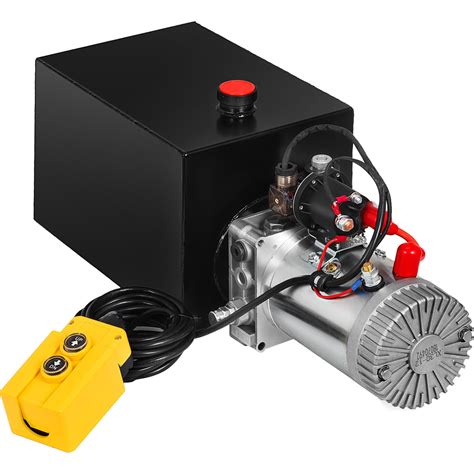 VEVOR 12V Dump Trailer Hydraulic Pump 13 Quart Single Acting Hydraulic