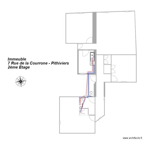 Appartement R2 Pithiviers Plomberie Plan dessiné par LAURENTB45