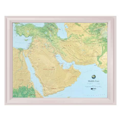 Middle East Map With Landforms