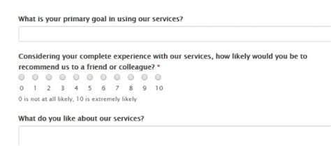 Net Promoter Score NPS Survey Form Template Formidable Forms