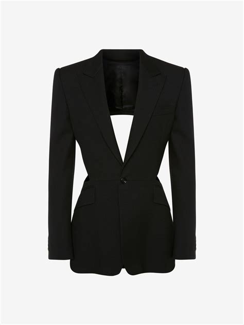 Alexander McQueen Cut Out Tuxedo Jacket In Black For Men Lyst