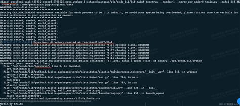 训练DiT报错ERROR torch distributed elastic multiprocessing api failed