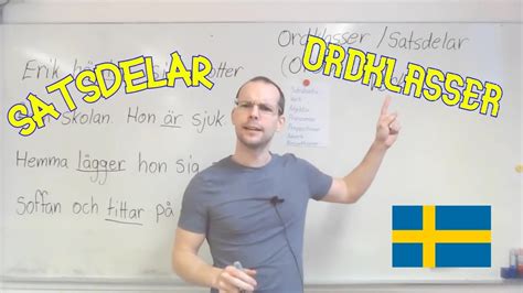 Grammatik I En Text Ordklasser Och Satsdelar YouTube
