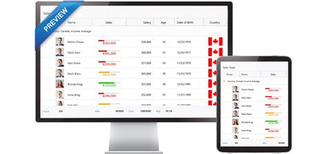 data grid component asp net ultimate ui