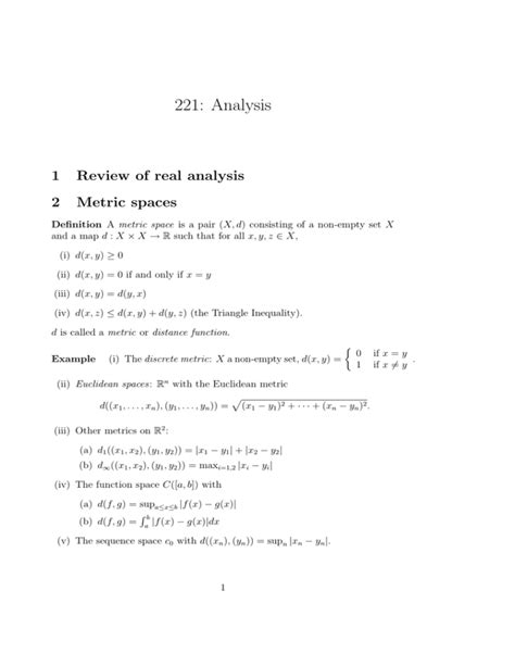 221 analysis 1 review of real analysis 2
