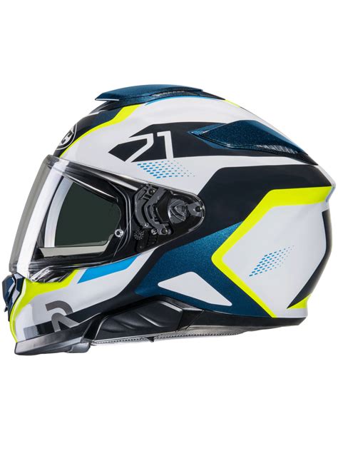 Kask integralny HJC RPHA 71 Hapel niebiesko biało żółty Opinie HJC
