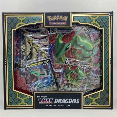 New Pokemon Tcg Vmax Dragons Premium Collection Box Rayquaza