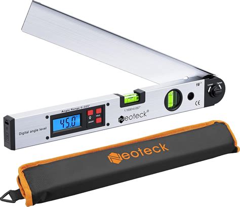 Neoteck Digitaler Winkelmesser 400mm Mit LCD Wasserwaage 0 225 Digital