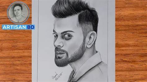 How To Draw A Virat Kohli Pencil Sketch Drawing Boy Face Easy Step