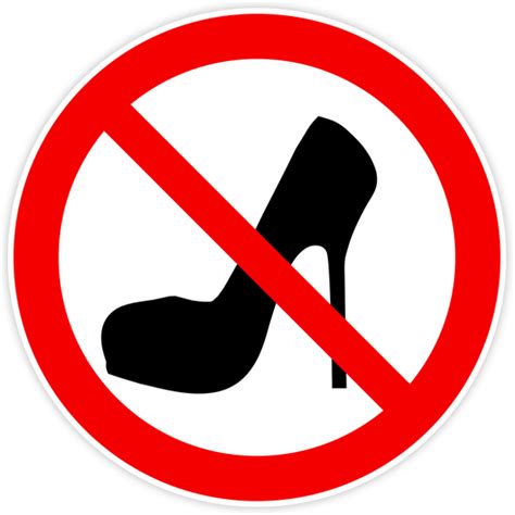 Pegatina Prohibido Entrar Con Zapatos De Tac N Teleadhesivo