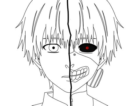 Buen Kaneki Para Colorear Imprimir E Dibujar Coloringonly