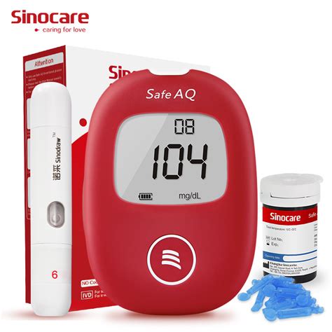 Sinocare Glucose Meter Non Invasive Sugar Test Strips Kit For Diabetes