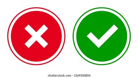 Flat Round X Mark Red Icon Stock Vector Royalty Free