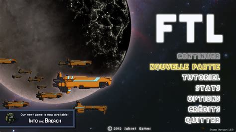 Main Menu FTL Faster Than Light Interface In Game