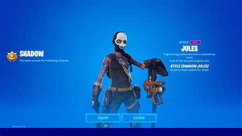 How To Unlock Shadow Jules Edit Style In Fortnite Chapter 2 Season 3 Youtube