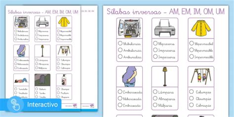 PDF Interactivo Silabas Inversas Teacher Made Twinkl