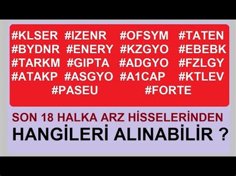 SON 18 HALKA ARZ HİSSELERİNDEN HANGİLERİ ALINABİLİR borsa hisse