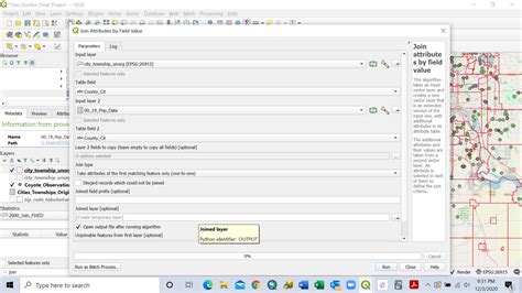 Join CSV And Shapefile Files Using Common Field In QGIS Geographic