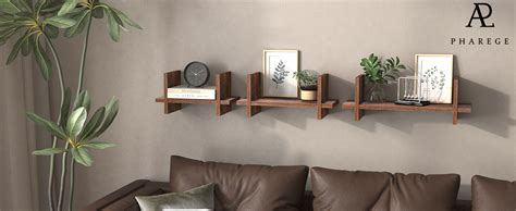 PHAREGE Criss Cross Intersecting Floating Shelf Set Of 3 Wall Mounted